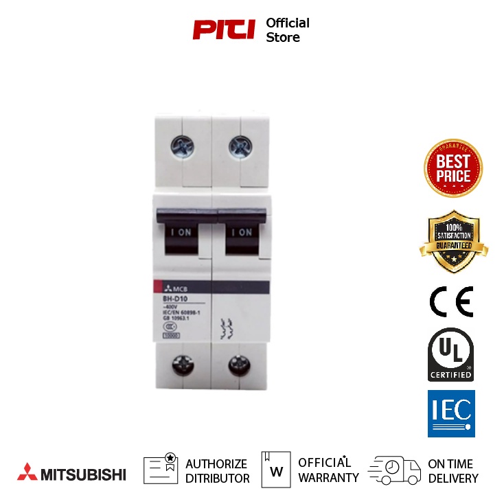 Mitsubishi BH-D10 2P 40A Miniature Circuit Breaker MCB ลูกย่อยเบรกเกอร์ | Shopee Thailand