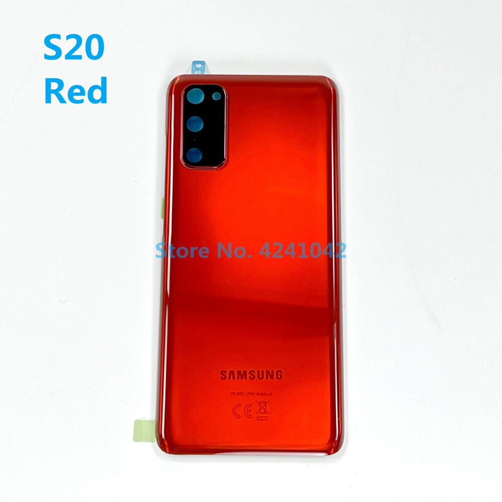 ฝาครอบแบตเตอรี่ด้านหลัง พร้อมกาวสติกเกอร์ สําหรับ Samsung Galaxy S20 Ultra S20U G988 S20 G980 ...