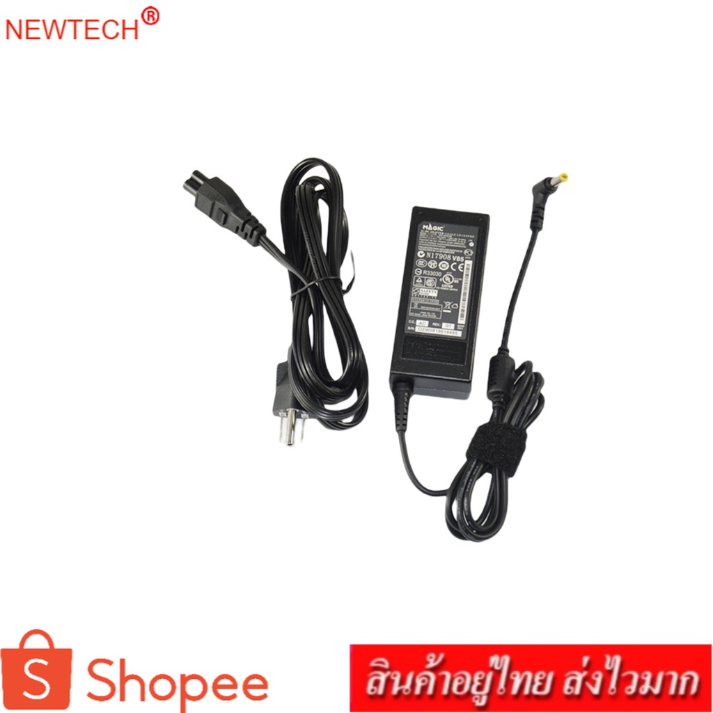 newtech Adapter Notebook อะแดปเตอร์ For ACER 19V 3.42A หัว 5.5x1.7 (สีดำ)แถม สายไฟ AC | Shopee ...