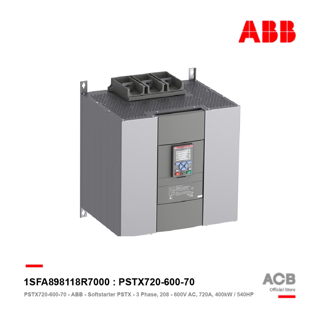 ABB - PSTX720-600-70 - ซอฟสตาร์ท (Soft Starter) - Softstarter PSTX - 3 Phase, 208 - 600V AC ...