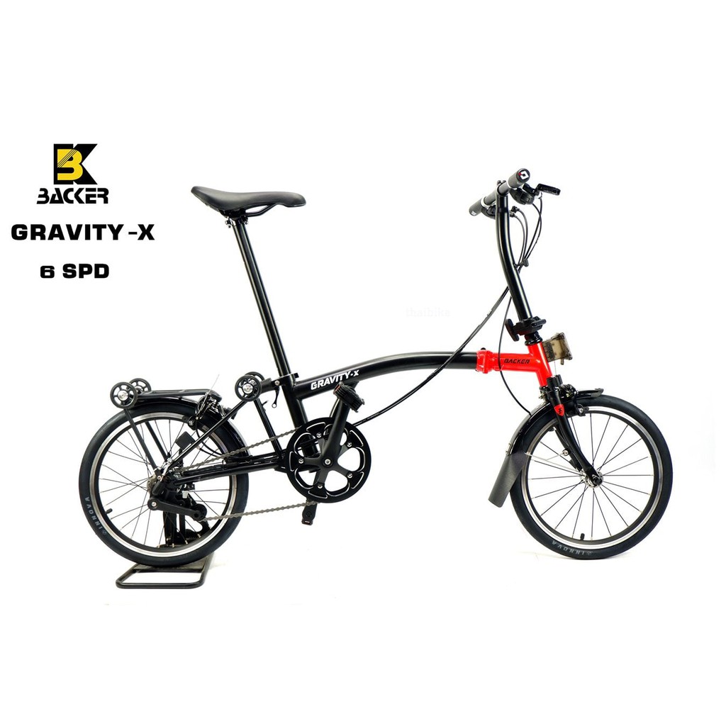 จักรยาน จักรยานพับ 16 นิ้ว Backer Gravity-X 6 Speeds | Shopee Thailand