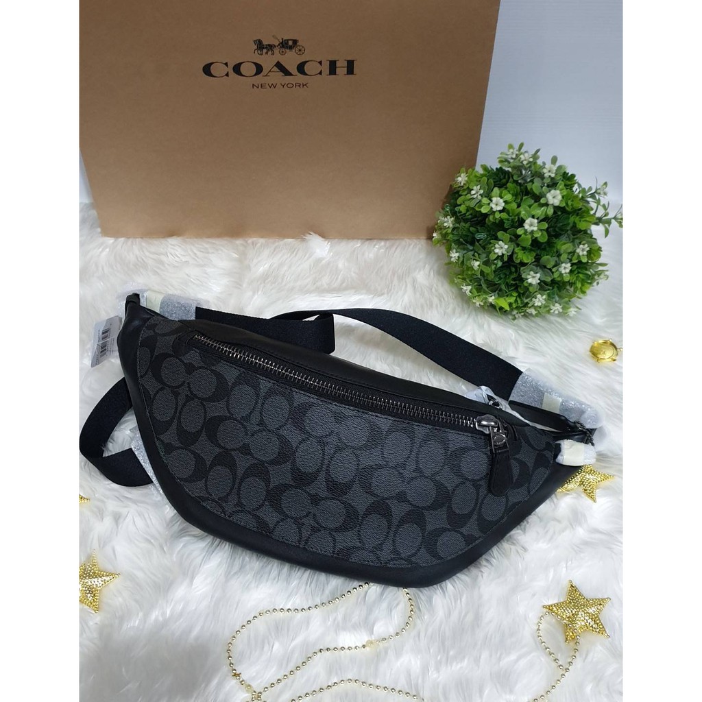 COACH F78777 WARREN BELT BAG IN SIGNATURE คาดอกผู้ชาย | Shopee Thailand