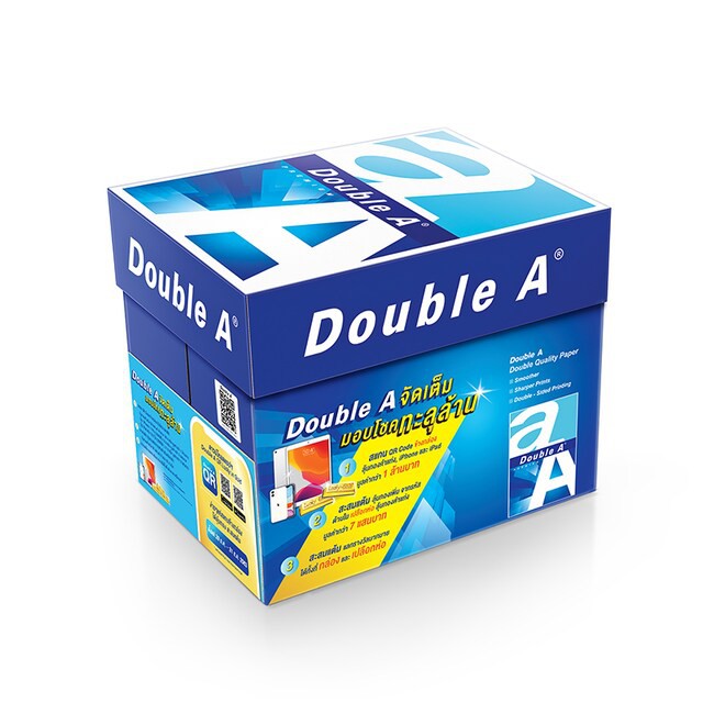 กระดาษถ่ายเอกสาร A4 80 แกรม (แพ็ค5รีม) Double A Copy paper A4 80 grams ...