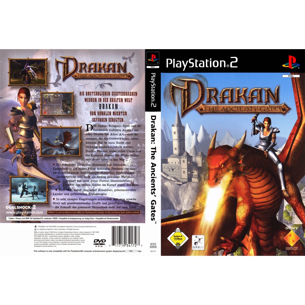แผ่นเกมส์ PS2 Drakan The Ancients Gates คุณภาพ ส่งไว (DVD) | Shopee ...