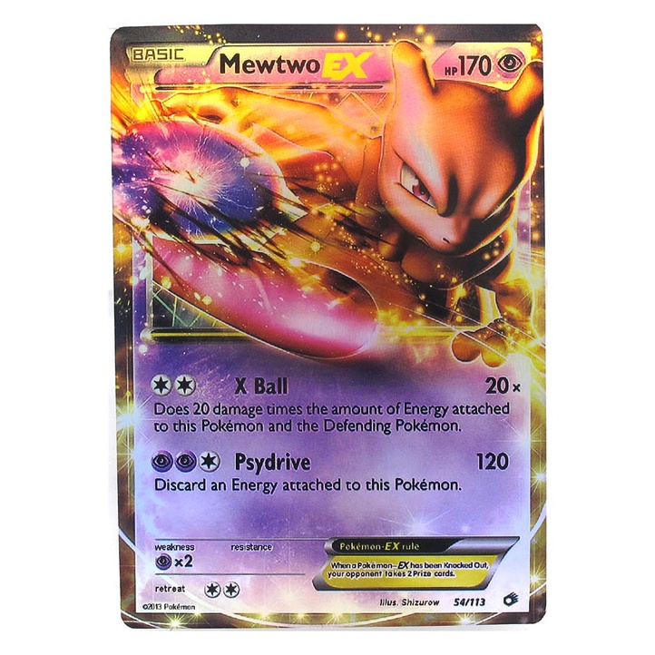 Mewtwo EX 54/113 มิวทู Pokemon Matt Card ภาษาอังกฤษ | Shopee Thailand