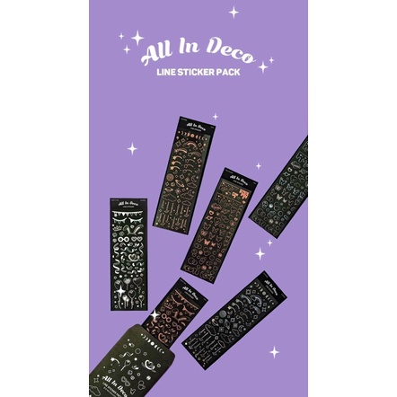 All in deco line sticker pack (6แผ่น) | Shopee Thailand