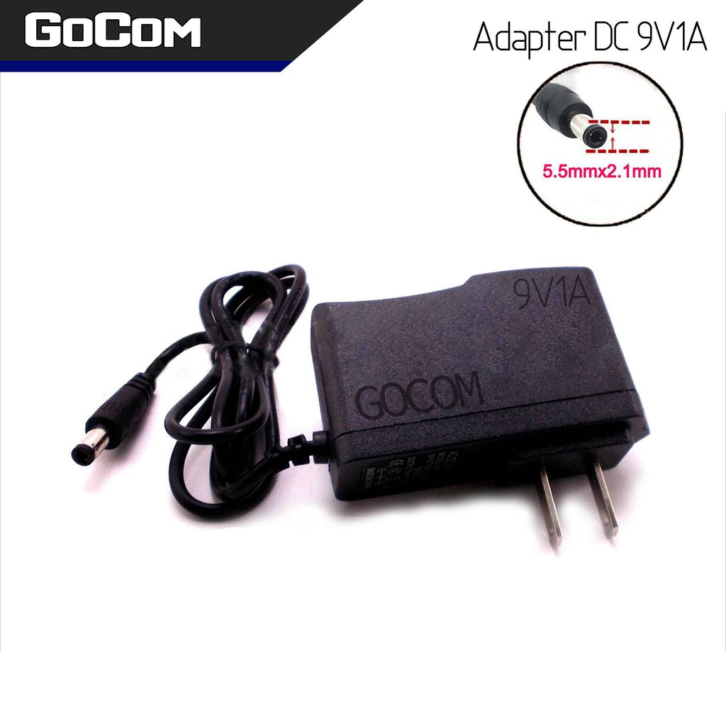 Gocom อะแดปเตอร์ DC 9V โวลท์ 1A แอมป์ เพาเวอร์ซัพพลาย 9 วัตต์ Adapter ...