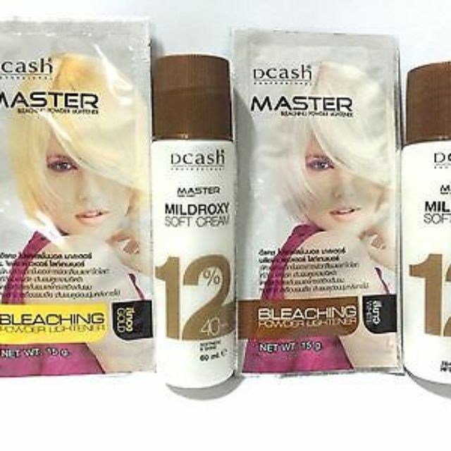 ผงฟอกสีผม Dcash Master Bleaching Powder Lightene สีขาว,สีทอง | Shopee ...