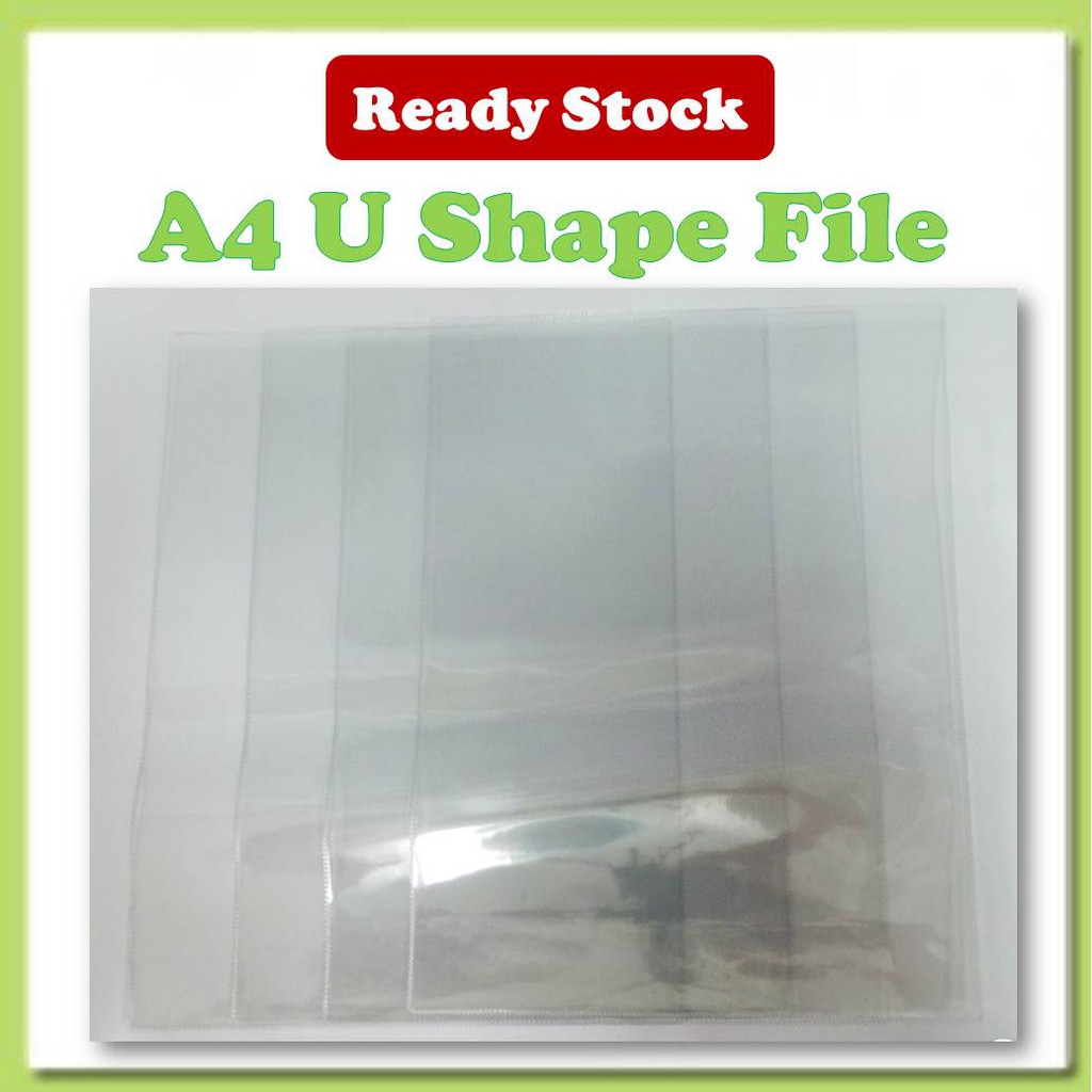 แฟ้ม A4 รูปตัว U A4 แฟ้มใส A4 U Fail Buka Atas Fail Lutsinar | Shopee ...