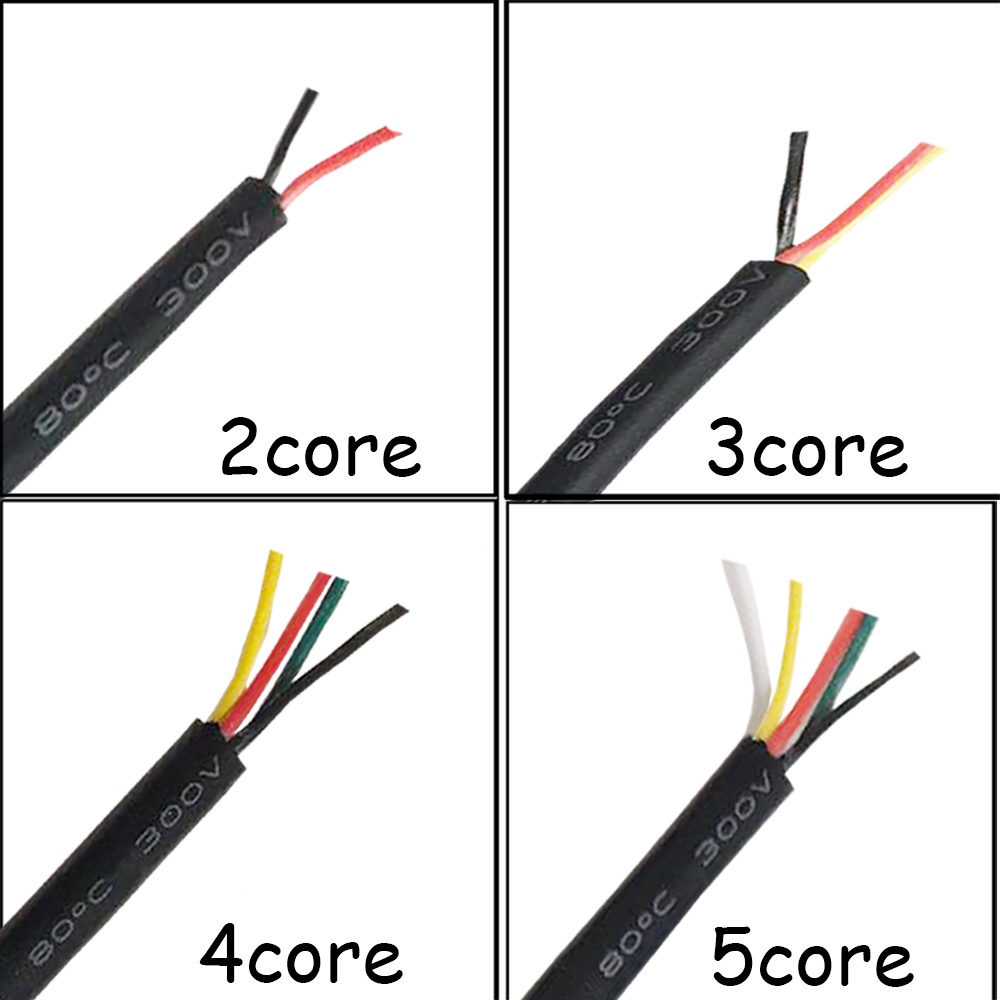 Electr Cabl Sheathed Cable Wire 24 AWG 2 3 4 5 core Wire multi-core ...