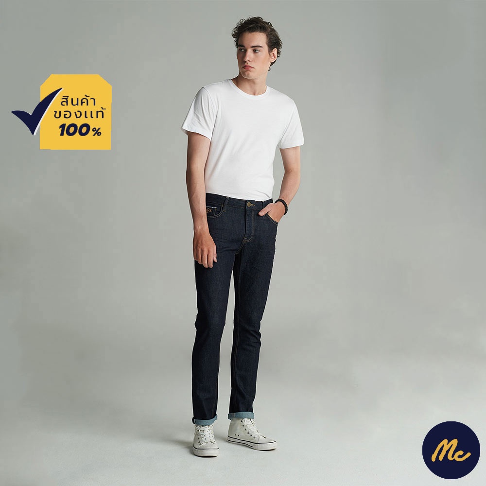 Mc JEANS กางเกงยีนส์ผู้ชาย กางเกงยีนส์ แม็ค แท้ ผู้ชาย ขาเดฟ ริมแดง (MC RED SELVEDGE) สียีนส์ ...