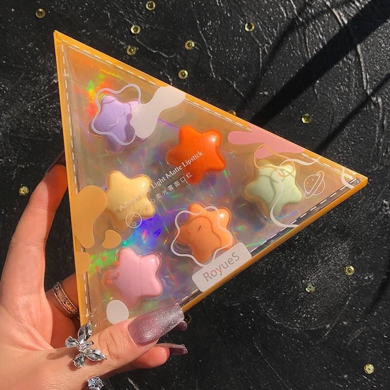 Royues เซตลิปจิ๋วรูปดาว 6 แท่ง | Shopee Thailand