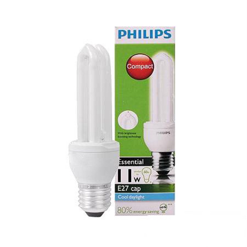 Philips Essential หลอดประหยัดไฟ ฟิลิปส์ 11W E27 รุ่นหลอดซุปเปอร์คุ้ม ...