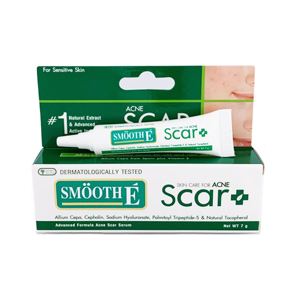 Smooth E Scar Serum Acne สมูท อี สมูท สการ์ เซรั่ม ลดรอยแผลเป็น รอยแดง ...