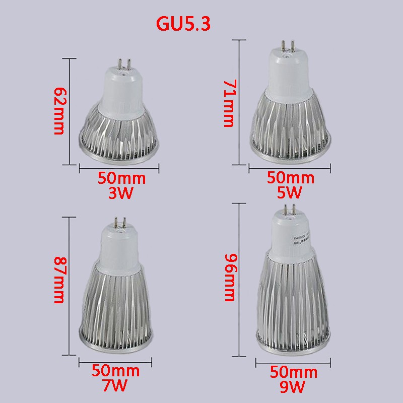 หลอดไฟสปอตไลท์ COB LED MR16 GU5.3 GU10 AC 220V AC DC 12V 3W 5W 7W ความสว่างสูง | Shopee Thailand