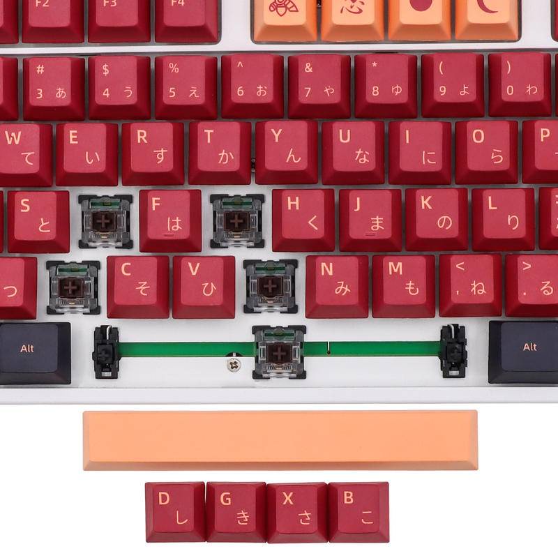 139/151 Keys Blue Samurai KeyCap Red Samurai English Japanese PBT ...
