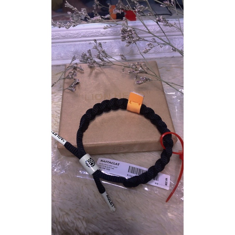 Rastaclat x Off White สร้อยข้อมือ Off-Clat ในสร้อยข้อมือสีดํา | Shopee ...