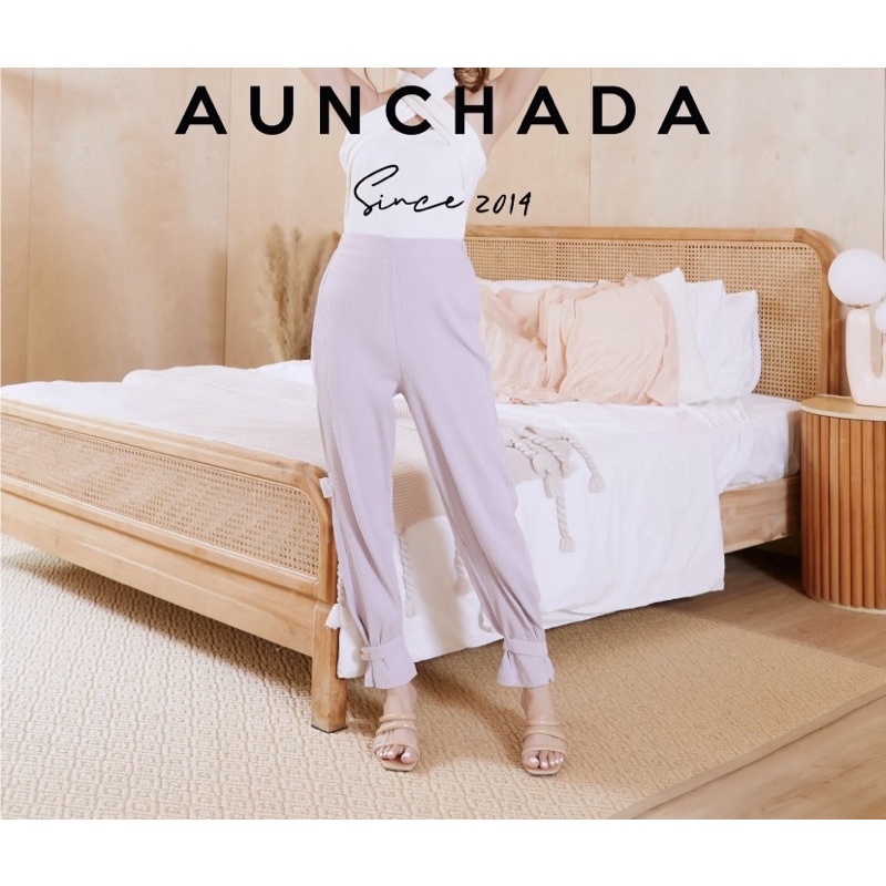Aunchada กางเกงสีม่วงพาสเทล | Shopee Thailand