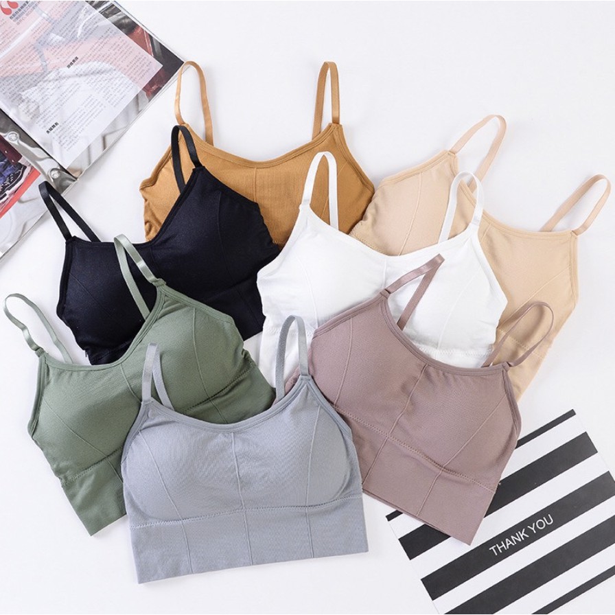 Pretty Bra PB-107 เสื้อในสายเดี่ยว ผ้าเรยอน ผ้ายืดใส่สบาย | Shopee Thailand