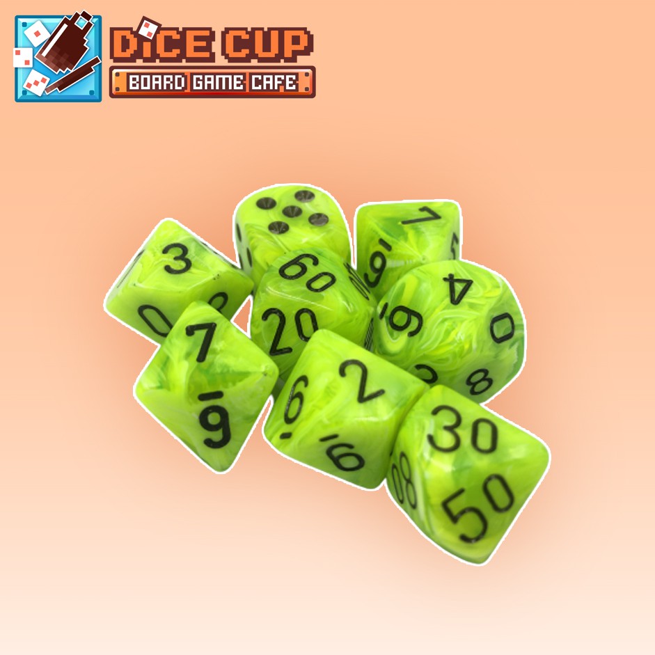 [ของแท้] Chessex: Vortex Bright Green w/black Dice | Shopee Thailand