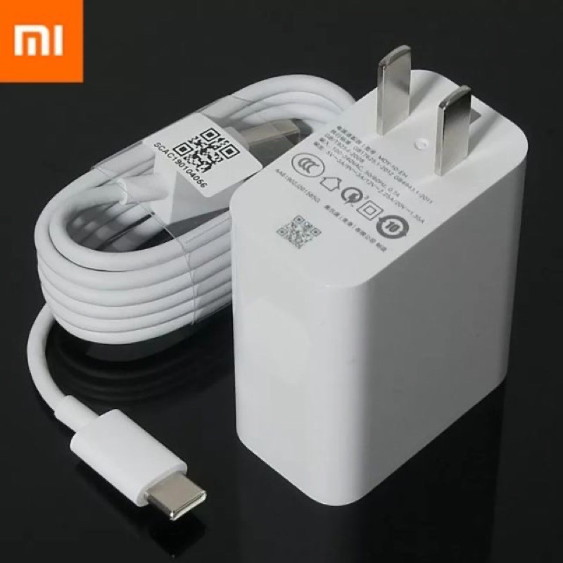 เร็ว ชุดชาร์จ Xiaomi Fast charger Adapter 27W + สายชาร์จ Type C QC4.0 ...