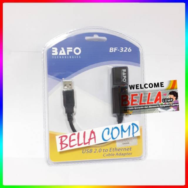 ตัวแปลง Bafo BF-326 อะแดปเตอร์ USB ถึง Lan Ethernet USB BF326/Bafo BF-326 USB 2.0 ถึง Lan ...