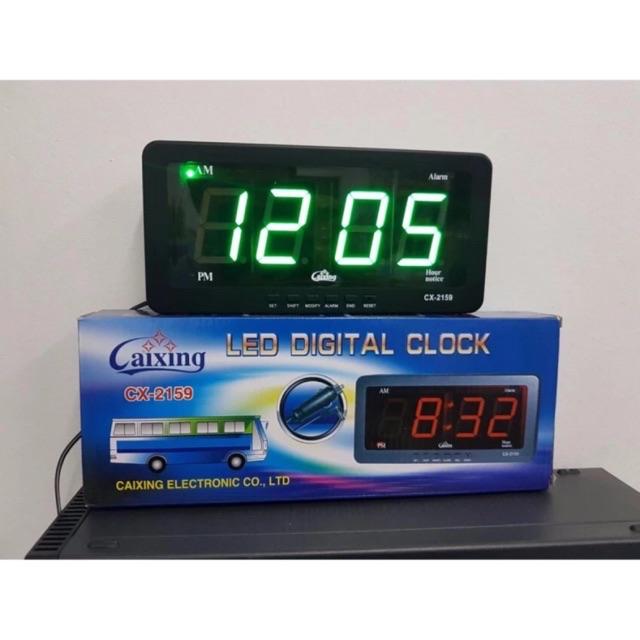 Caixing นาฬิกาดิจิตอล LED DIGITAL CLOCK แขวนติดผนัง Number Clock แขวน ...