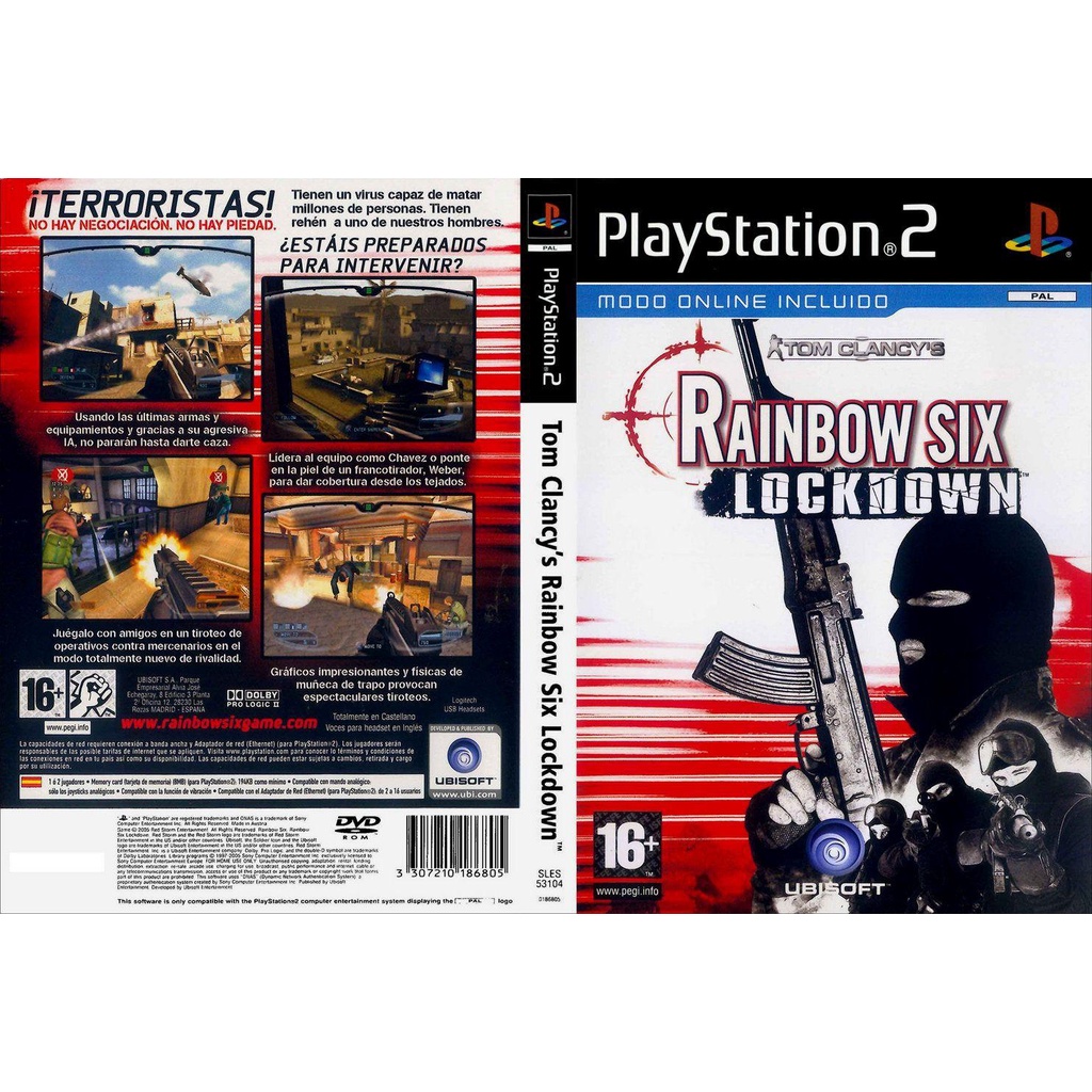 แผ่นเกมส์ PS2 Tom Clancy's Rainbow Six Lockdown คุณภาพ ส่งไว (DVD ...