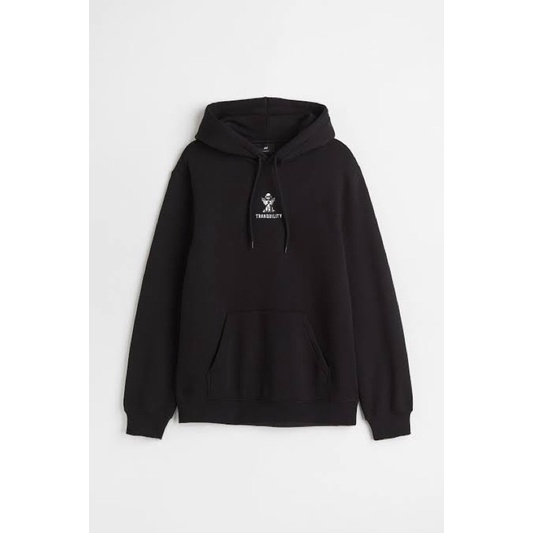 Hitam 9.9 เสื้อกันหนาวมีฮู้ด HnM ผู้ชายผู้หญิง Tranquility สีดําสี ...