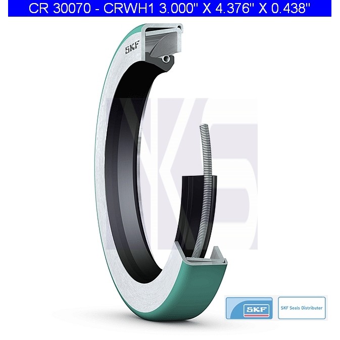 Skf CR 30070 - CRWH1 ซีลเพลาโรตารี NBR ( 3.000" x 4.376" x 0.438 ...