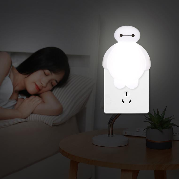 โคมไฟ baymax night light ติดผนังห้องนอนประหยัดพลังงาน 2 สีขาว/เหลือง ...