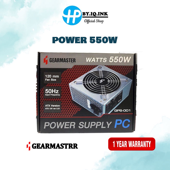 POWER SUPPLY (อุปกรณ์จ่ายไฟ) BLACK POWER WATTS 550 WS-ATX-550W (GPS-001) (พร้อมสายไฟ ac ...