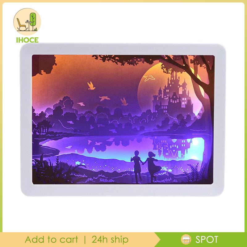 Valentine's Day Gift 3D Paper Carving Night Light Shadow Box Paper ...