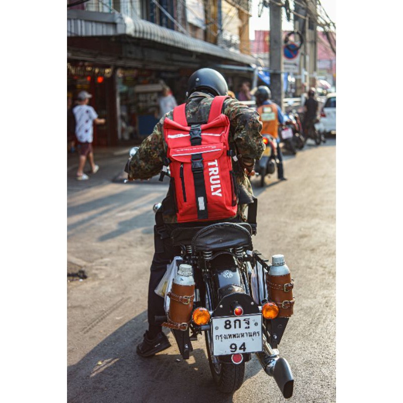 TRULY แบกสีแดง กระเป๋าเป้ BACKPACK REFLECTIVE BAG | Shopee Thailand