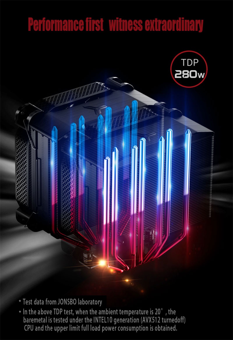 Jonsbo HX7280 พัดลมระบายความร้อน CPU 7 ท่อ LGA 1700 115X 1200 2011 2066 AM4 | Shopee Thailand