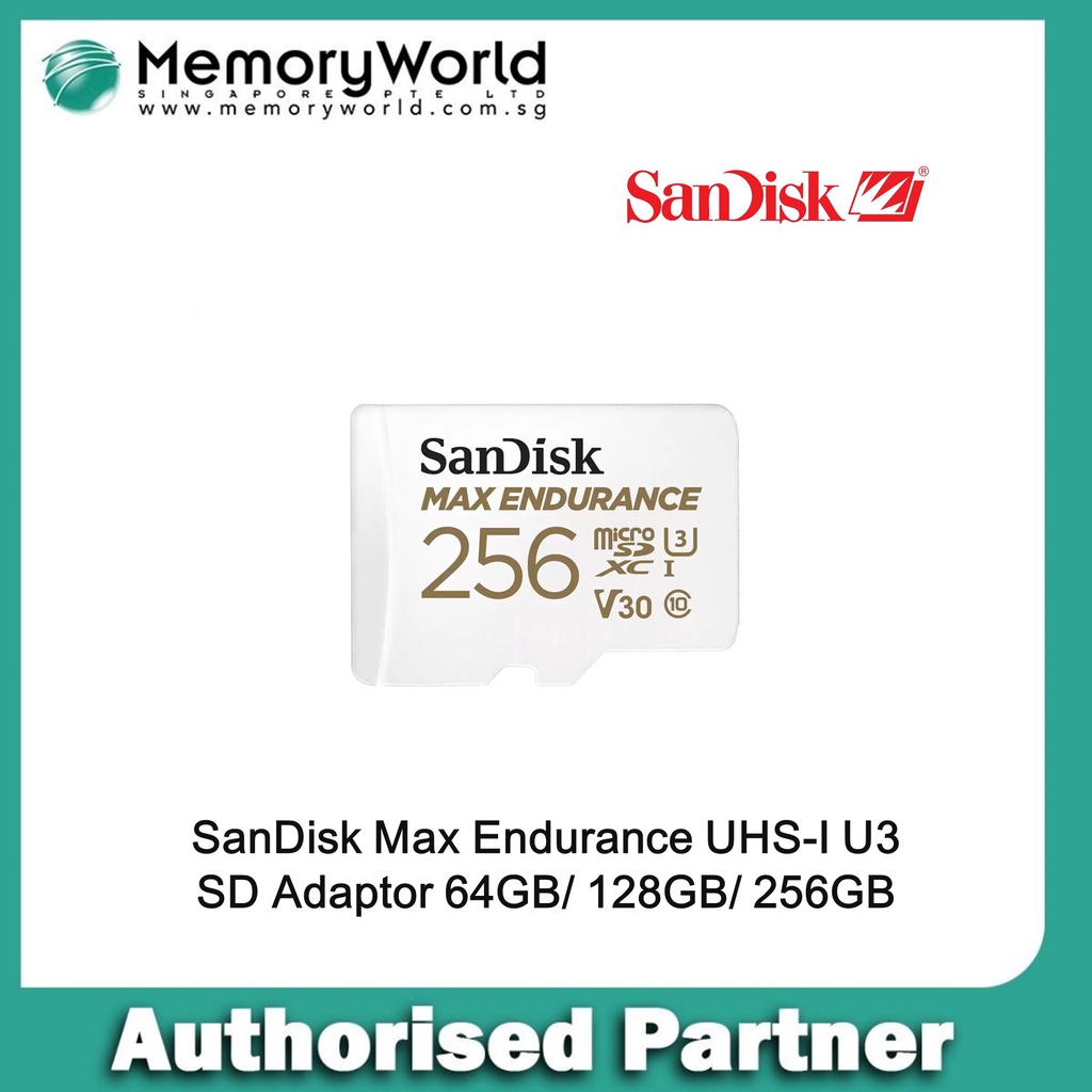 Sandisk Max Endurance UHS-I U3 SD Adaptor 64GB/128GB/256GB การรับประกัน ...
