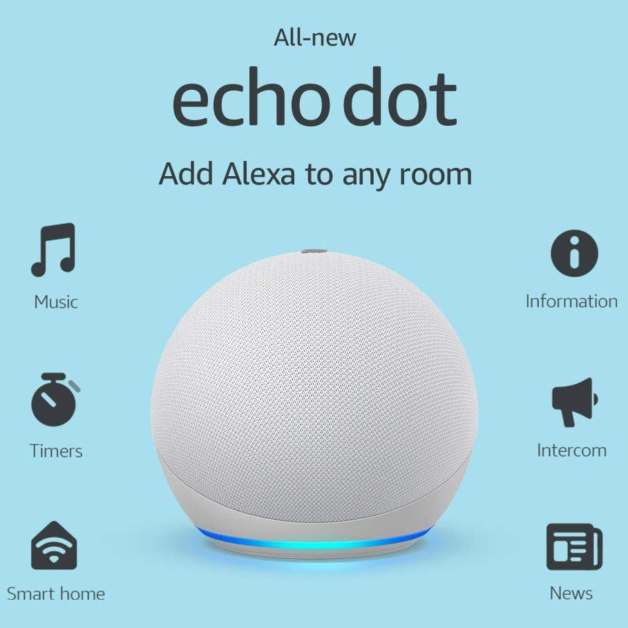 Amazon Echo Dot4 / Amazon Echo Dot4 With Clock รุ่นGen4 ลำโพงอัฉริยะ ใช้งานผ่านคำสั่งเสียง ...