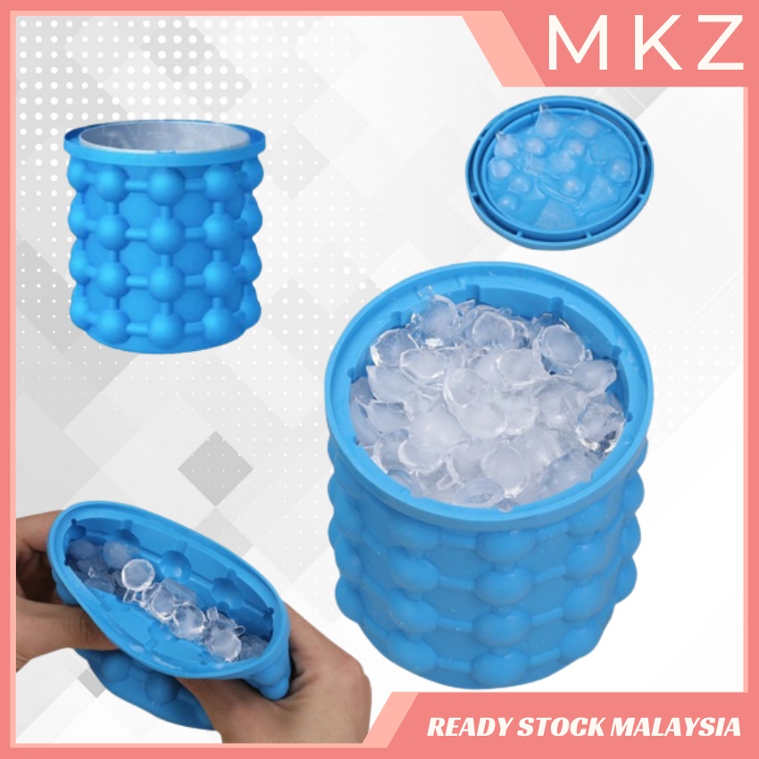 Magic Ice Cube Maker เกรดอาหารยางซิลิโคนแม่พิมพ์ถาดแช่แข็งเก็บถัง ...