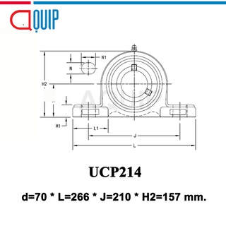 UCP214 LDK ตลับลูกปืนตุ๊กตา Bearing Units UCP 214 ( เพลา 70 มม. ) | Shopee Thailand