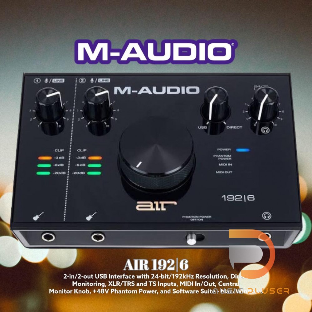 M-AUDIO AIR-192/6 ออดิโออินเตอร์เฟส 2-in/2-out USB Interface with 24 ...