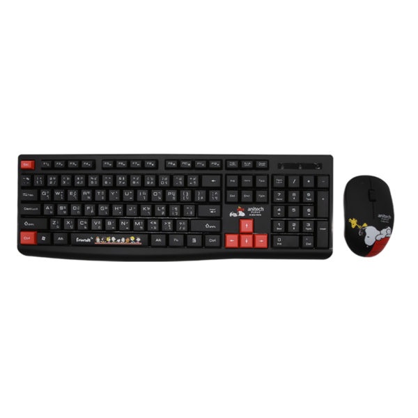 Keyboard and Mouse (Combo Set) Anitech x Peanuts รุ่น SNP-PA807 (มี 2 ...