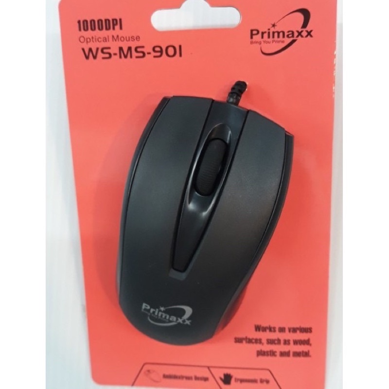 Primaxx WS-MS-901 MOUSE Optical USB (เมาส์มีสาย)มีน้ำหนักเบาทำให้สามารถ ...
