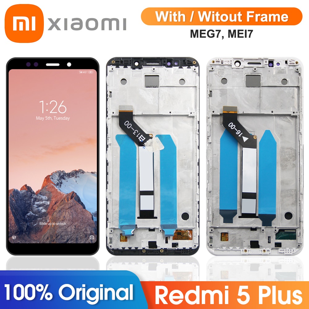 หน้าจอสัมผัสดิจิทัล LCD 5.99& 39;& 39; พร้อมกรอบ สําหรับ Xiaomi Redmi 5 ...