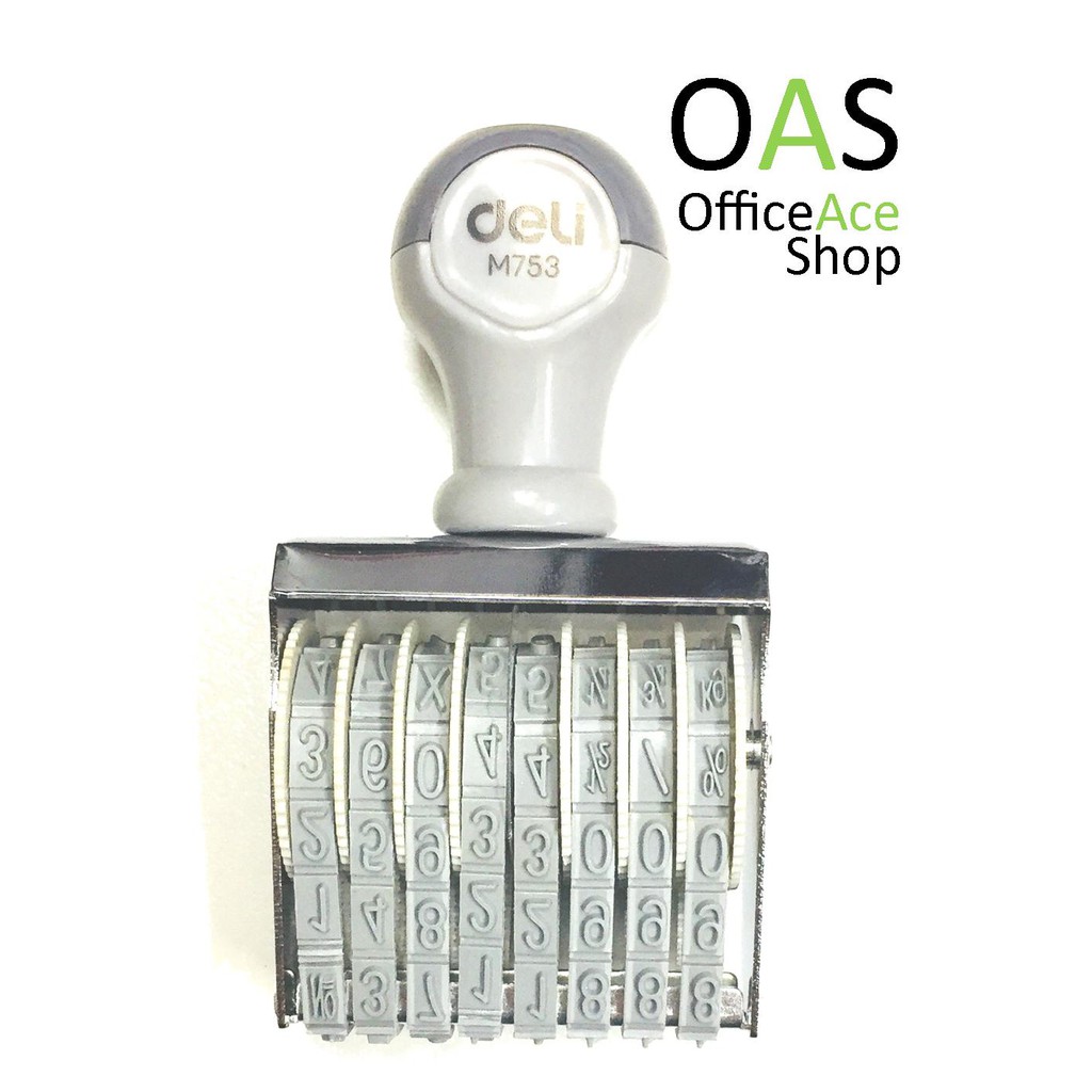 Deli Numbering Machine 8 Digits ตรายาง เครื่องตีเบอร์ 8 หลัก #M75310 ...