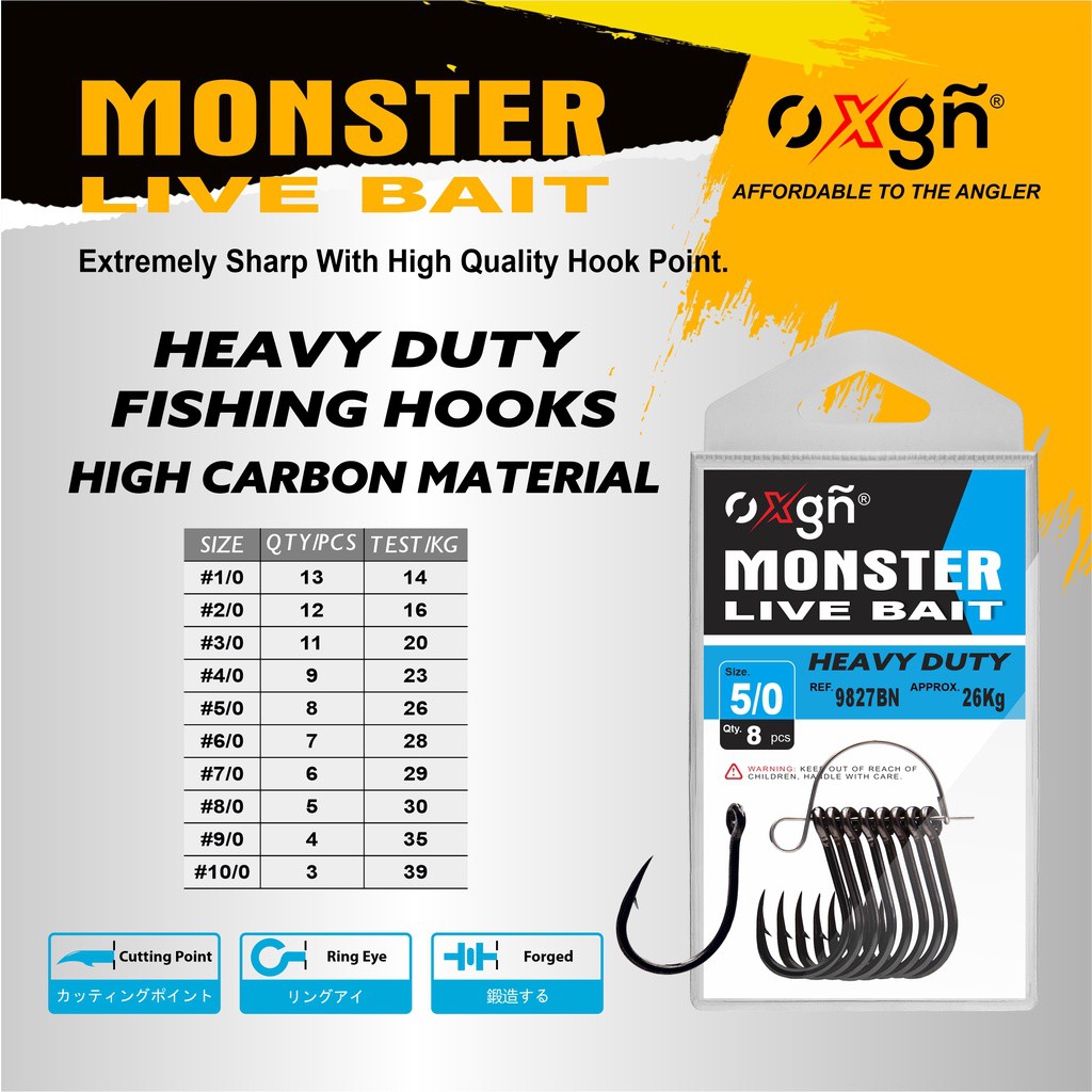 MATA OXGN MONSTER LIVE BAIT BLACK NICKLE FISHING EYE (BN) | Shopee Thailand