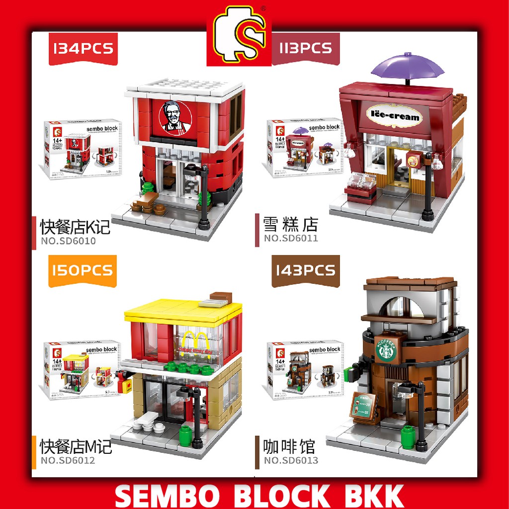 ชุดบล็อคตัวต่อ SEMBO BLOCK ร้านค้า Street Food ตัวต่อร้านค้า | Shopee ...