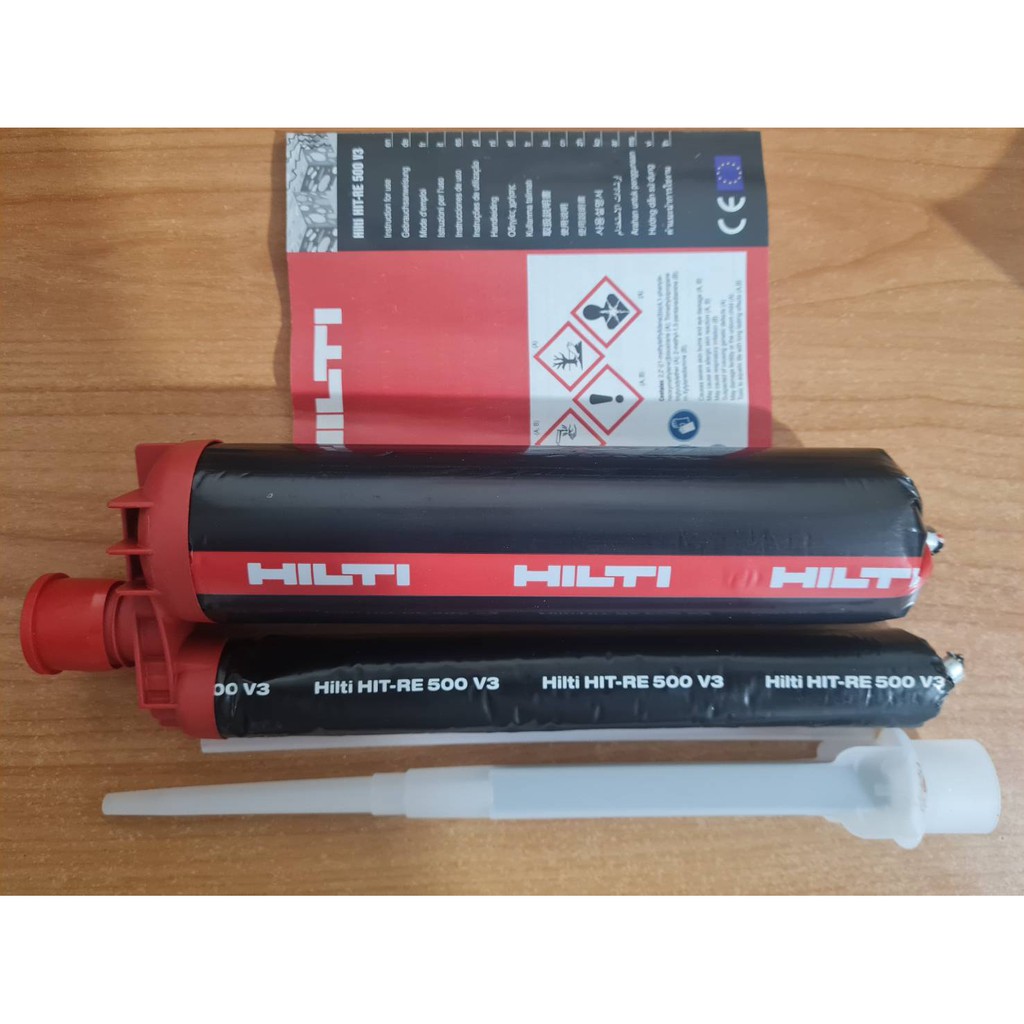 Hilti HIT-RE 500 V3 ขนาด 500 ml. น้ำยาเสียบเหล็ก น้ำยาเจาะเสียบเหล็กอีพ็อกซี่ ฮิลติ | Shopee ...