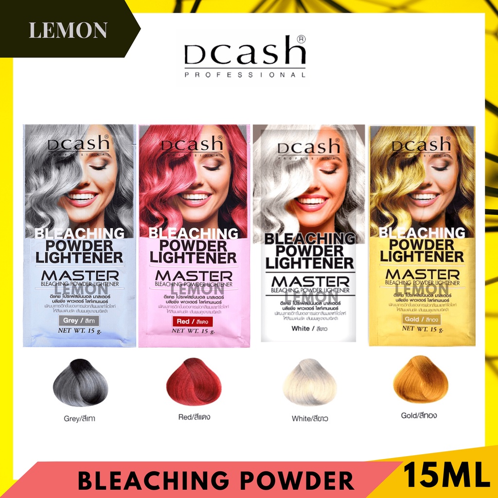 Dcash Professional Master Bleaching Powder Lightener 15ml | Shopee Thailand