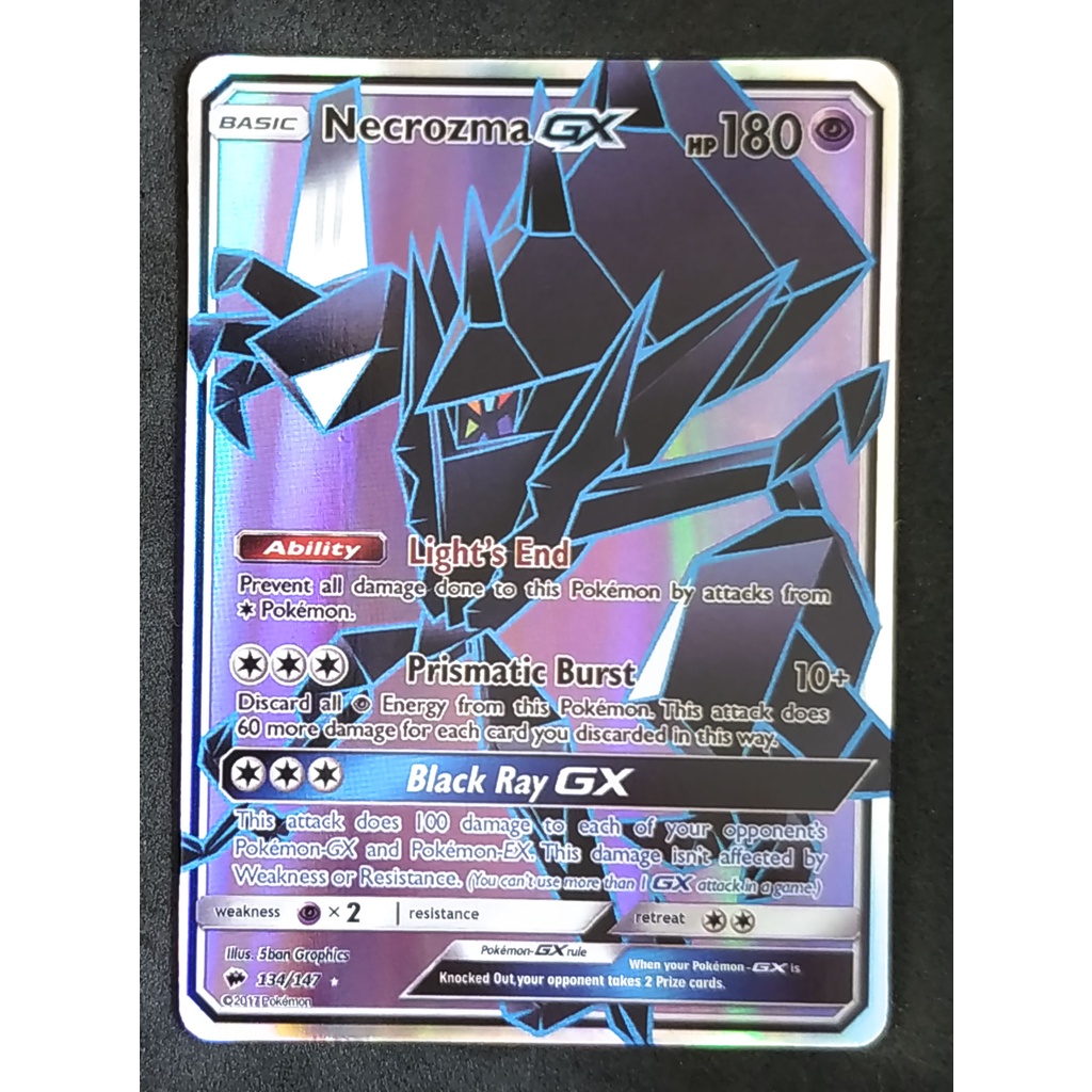Necrozma - dark GX Card 134/147 เนครอสมา Pokemon Card Gold Flash Light ...
