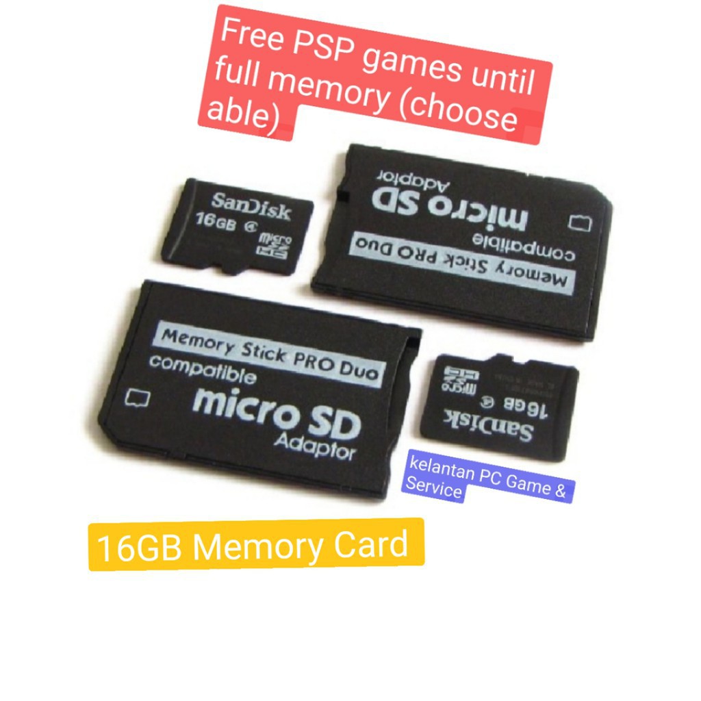 PSP Memory Card Pro Duo Memory Stick na may Buong Laro (maaaring Piliin ...